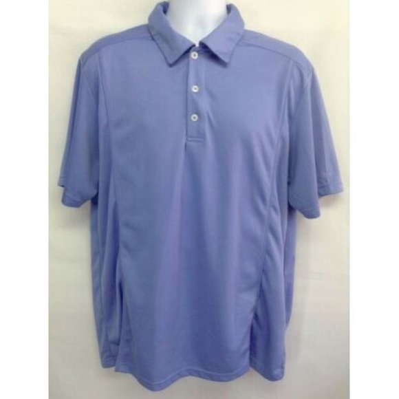 Reebok | Shirts | Reebok Golf Mens Polo Blue Logo Short Sleeve Logo ...